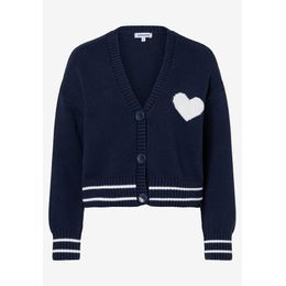 More & More More & More Cardigan in Dunkelblau/ Wei&szlig; - 34% | Gr&ouml;&szlig;e 42 | Damen-pullover-cardigans