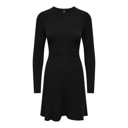 Only Damen Only Strickkleid &raquo;ONLIBI LS O-NECK CABLE DRESS CC KNT&laquo; Viskosemischung, regular fit schwarz M, N-Gr