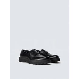 Replay Herren Loafer "PIERCE LAB", Gr. 41, schwarz, Lederimitat, unifarben, Schuhe, Slipper, Halbschuh, Schlupfschuh mit Mokassin-Naht