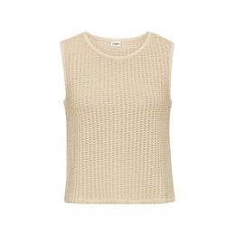 Buffalo Damen Strandtop, beige, Gr. 32, unifarben, Spitze, Obermaterial: 100% Baumwolle, Tops
