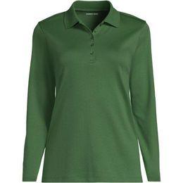 LANDS' END Supima-Poloshirt mit langen &Auml;rmeln f&uuml;r Damen in Plus-Gr&ouml;&szlig;e, Damen, size: plus, Gr&uuml;n, Baumwolle, by Lands' End