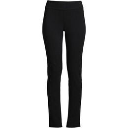 LANDS' END Slim Fit Starfish Jersey-Freizeithose in Plus-Gr&ouml;&szlig;e, Damen, size: plus, Schwarz, Elasthan/Baumwoll-Mischung, by Lands' End