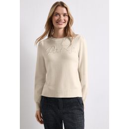 Street One Damen Rundhalspullover, beige, Gr. 38, unifarben, Stoff, 30% Polyester, 29% Polyacryl, 21% Viskose, 20% Polyamid, Pullover, aus softem