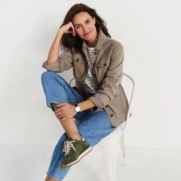 LANDS' END Utility-Jacke f&uuml;r Damen, Damen, size: regular, Braun, Elasthan/Kunstseide/Lyocell (Viskose), by Lands' End