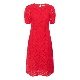 Cream Damen Midikleid "Damen Kleid CREbana", rot, Gr. 38, Obermaterial: 60% Polyester PES. 40% Baumwolle CO., Kleider