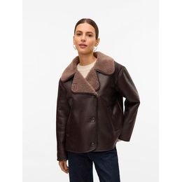 V&eacute;ro Moda Vero Moda Kunstlederjacke "VMMIRANDA" in Braun - 71% | Gr&ouml;&szlig;e L | Damenjacken