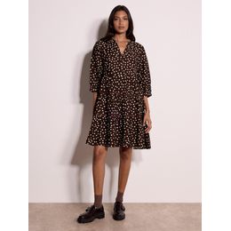 Apricot Damen Minikleid "Mini-Kleid mit Stufenrock", braun, Modisch, Gr. 42, gepunktet, gewebt, Obermaterial: 83% Viskose CV. 17% Nylon NY., Kleider,