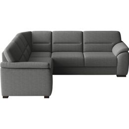 Sit & More Ecksofa SIT & MORE, B:255cm H:88cm T:225cm, grau, 100% Polyester, Wohnzimmer, Sofas, "Montego L-Form, B: 256 cm, gro&szlig;e Stoffauswahl, Komfortsitzh&ouml;he