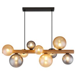 Globo LIGHTING H&auml;ngeleuchte "RIHA", H: 150cm, 1 Stk., gold, Wohnzimmer, Leuchten, H&auml;ngelampe Esszimmer-Leuchte Esstischleuchte Wohnzimmer