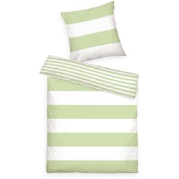 Wendebettw&auml;sche Tom Tailor HOME, gr&uuml;n, Renforc&eacute;, Obermaterial: 100% Baumwolle, Bettw&auml;sche, "SIENA in Gr. 135x200cm, 155x220cm oder 200x220cm",