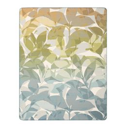 Wohndecke Biederlack, B:150cm L:200cm, bunt, Baumwolle, Polyacryl, Polyester, Wohndecken, "Wohndecke Horizon Flora", florales Design mit Zierstich