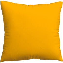 Kissenbezug Schlafgut, B:40cm L:40cm, gelb, Jersey, Obermaterial: 95% Baumwolle, 5% Elasthan, Kissenbez&uuml;ge, "Premium Kissenbezug Knitted Jersey (1