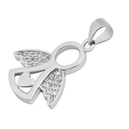 Adelia&acute;s ADELIA ́S Damen Kettenanh&auml;nger "Anh&auml;nger &ndash; Herzanh&auml;nger aus 925 Silber mit Zirkonia", Silber 925 (Sterlingsilber), silber, Silber 925