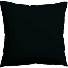 Kissenbezug Schlafgut, B:80cm L:80cm, schwarz, Jersey, Obermaterial: 95% Baumwolle, 5% Elasthan, Kissenbez&uuml;ge, "Premium Kissenbezug Knitted Jersey (1