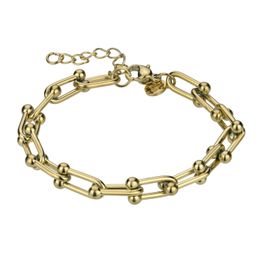 MARC LAUDER Damen Armband "MBA14GG", 15cm&ndash;18,5cm, Edelstahl, gold, Edelstahl, Armb&auml;nder
