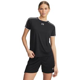 Under Armour Damen Trainingsshirt "UA W CH. TRAIN SS", schwarz, Gr. M, Obermaterial: 100% Polyester, Shirts, f&uuml;r Fu&szlig;ball geeignet, atmungsaktiv,