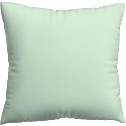 Kissenbezug Schlafgut, B:80cm L:80cm, gr&uuml;n, Jersey, Obermaterial: 95% Baumwolle, 5% Elasthan, Kissenbez&uuml;ge, "Premium Kissenbezug Knitted Jersey (1