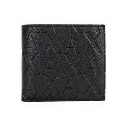 Armani Exchange Herren Geldb&ouml;rse "Geldb&ouml;rse LIAM BIFOLD CREDIT CARD COIN POCKET 1er Pack", schwarz, Obermaterial: 100% Polyester PES., Kleinlederwaren