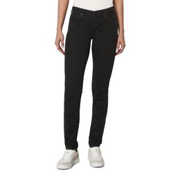 Marc O'Polo Damen Slim-fit-Jeans "aus stretchigem Bio-Baumwoll-Mix", schwarz, Gr. 26, MARC O'POLO DENIM, unifarben, Obermaterial: 90% Baumwolle, 8%