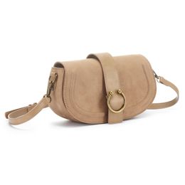 Vivance Damen Umh&auml;ngetasche "Minibag", beige, Lederimitat, Textil, unifarben, Taschen, Handtasche, Crossbody Bag, Schultertasche VEGAN