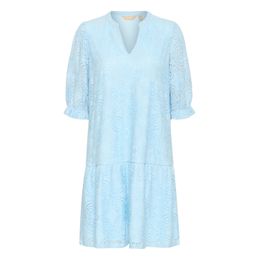 Culture Damen Midikleid "Kleid CUhenriette", blau, Gr. XXL, Obermaterial: 70% Polyamid PA. 30% Baumwolle CO., Kleider