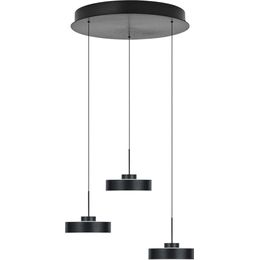 LED Pendelleuchte "SPENCER", 3, &Oslash; 43cm, 1 Stk., schwarz, HELL H&Ouml;LLISCH GUTES LICHT, Leuchten, B-Link Fernbedienung, Stufenlos h&ouml;henverstellbar