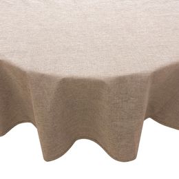 Tischdecke OTTO HOME, &Oslash;:160cm, beige, Polyester, Tischdecken, "Ozzie", Formstabil & pflegeleicht