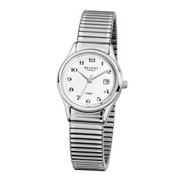 Regent Uhren REGENT Damen Quarzuhr, silber, Armbanduhren, Armbanduhr, Damenuhr, Edelstahlarmband, analog, Tag