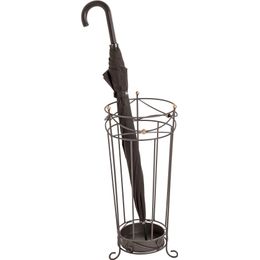 Schirmst&auml;nder HAKU, B:46cm H:55cm T:180cm, grau, Regenschirmst&auml;nder, "Regenschirmst&auml;nder, Schirmkorb", konisch - aus Metall Anthrazit - &Oslash;/H 24/55 cm