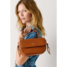 Pepe Jeans Damen Handtasche "handbag AMBRA SCRIPT"tan braun, 100% Polyurethan, Taschen