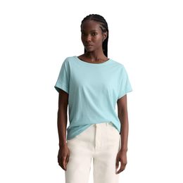 Marc O'Polo Damen T-Shirtblau fog, Gr. S, MARC O'POLO DENIM, Jersey, Obermaterial: 100% Baumwolle, Shirts, relaxed aus Organic Cotton