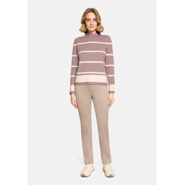 Betty Barclay Damen Strickpullover "Damen mit Stehkragen", braun, Gr. 44, Strick, Obermaterial: 55% Viskose, 30% Polyester, 15% Polyamid, Pullover