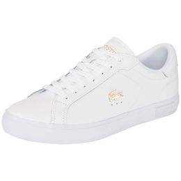Lacoste Damen Sneaker "POWERCOURT", Gr. 42, wei&szlig;, Leder, Schuhe