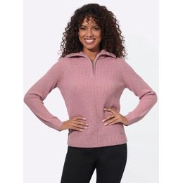 Casual Looks Damen Troyer "Troyer", rosa, Gr. 40, unifarben, 100% Polyacryl, Pullover