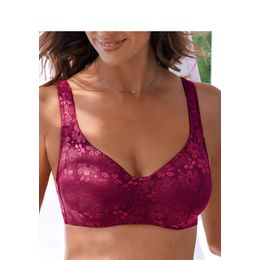Damen Minimizer-BH, NUANCE BY LASCANA, Gr. 110beere, Obermaterial: 84% Polyamid (TACTEL), 11% Elasthan (LYCRA), 5% Baumwolle, BHs