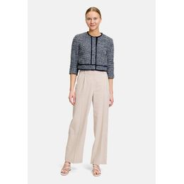 BETTY & CO BETTY & CO Damen Jackenblazer "Damen mit aufgesetzten Taschen", blau, Gr. 44, Obermaterial: 76% Polyester, 12% Polyacryl, 5% Polyamid, 4% Viskose, 1%