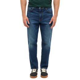 Mustang Herren Tapered-fit-Jeans "Herren Style Denver Tapered"903 dunkelblau, Gr. 30, unifarben, Denim/Jeans, 99% Baumwolle, 1% Elasthan, Jeans