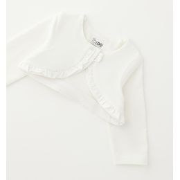 IDO M&auml;dchen Cardigan "BABY GIRL SWEATER"sanftes wei&szlig;, Gr. 68, 95% Baumwolle, 5% Elasthan, Strickjacken