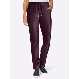 Classic Basics Damen Schlupfhose, lila, Gr. 50, unifarben, 97% Polyester, 3% Elasthan, Hosen