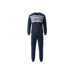 Hajo Herren Schlafanzug "Pyjama", Gr. XXL, blau, Obermaterial: 62% Baumwolle CO. 38% Polyester PES., Homewear-Sets