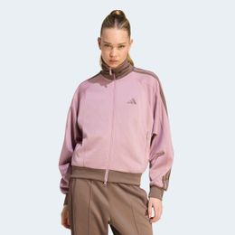 Damen Trainingsjacke "STADIUM PIQUE LOOSE FIT TRACK"magic mauve, Gr. S, adidas Sportswear, Obermaterial: 58% Polyester, 42% Baumwolle, Jacken, aus