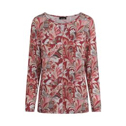 GOLDNER Damen Print-Shirt "Jerseyshirt mit Ornament-Druck", rot, Gr. 44, Obermaterial: 95% Viskose CV. 5% Elasthan EL., Shirts, stretchbequemer