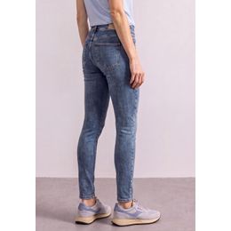 Street One Damen Slim-fit-Jeans, blau, Gr. 33, unifarben, Jeans, 79% Baumwolle, 15% Polyester, 4% Elastomultiester, 2% Elasthan, Jeans, 5-Pocket-Style