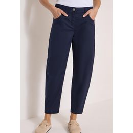 Cecil Damen Stoffhose, blau, Gr. 30, unifarben, Web, 98% Baumwolle, 2% Elasthan, Hosen, Middle Waist