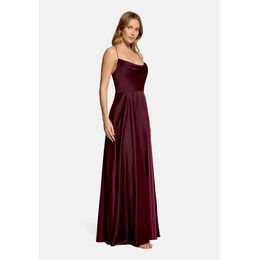 Vera Mont Damen Abendkleid "Damen mit Wasserfallausschnitt", rot, Gr. 38, Satin, Obermaterial: 97% Polyester, 3% Elasthan. Futter: 100% Polyester,