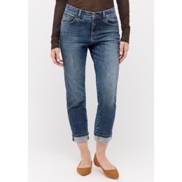 Angels Damen 7/8-Jeans "DARLEEN SPARKLE", blau, Gr. 42, Denim/Jeans, Obermaterial: 92% Baumwolle, 6% Polyester, 2% Elasthan, Jeans, mit Umschlagsaum,
