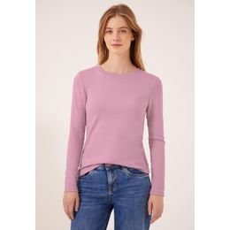 Damen Langarmshirt, rosa, Gr. 34, STREET ONE STUDIO, unifarben, Web, 48% Baumwolle, 47% Modal, 5% Elasthan, Shirts, im soften Baumwoll-Mix