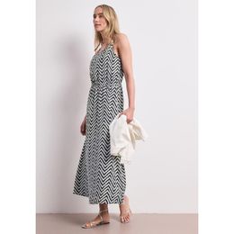 Street One Damen Street One Midikleid Ohne Taschen Sommerkleid mit Zick-Zack-Muster 38, N-Gr