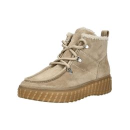 Paul Green Damen Schn&uuml;rstiefelette "Paul Green Stiefelette Veloursleder", Gr. 37,5, beige, Veloursleder, Schuhe
