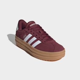 Damen Plateausneaker "VL COURT BOLD", adidas Sportswear, Gr. 39, braun, Leder, Synthetik, Schuhe, inspiriert vom Design des adidas gazelle bold